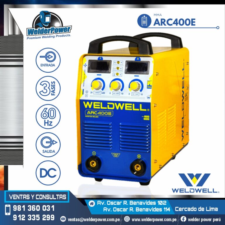 MAQUINA DE SOLDAR ARC 400E - WELDWELL® - WELDER POWER - Premium welding products.