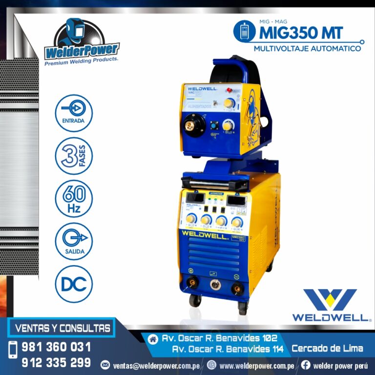 MAQUINA DE SOLDAR MIG350 MT - WELDWELL® - WELDER POWER - Premium welding products.