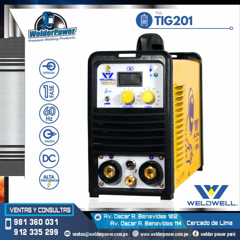 MAQUINA DE SOLDAR TIG 201 - WELDWELL® - WELDER POWER - Premium welding products.