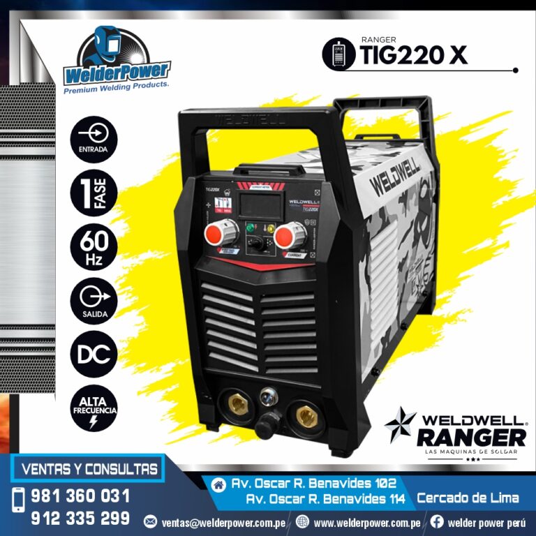 MAQUINA DE SOLDAR TIG 220-X - RANGER WELDWELL - WELDER POWER - Premium welding products.