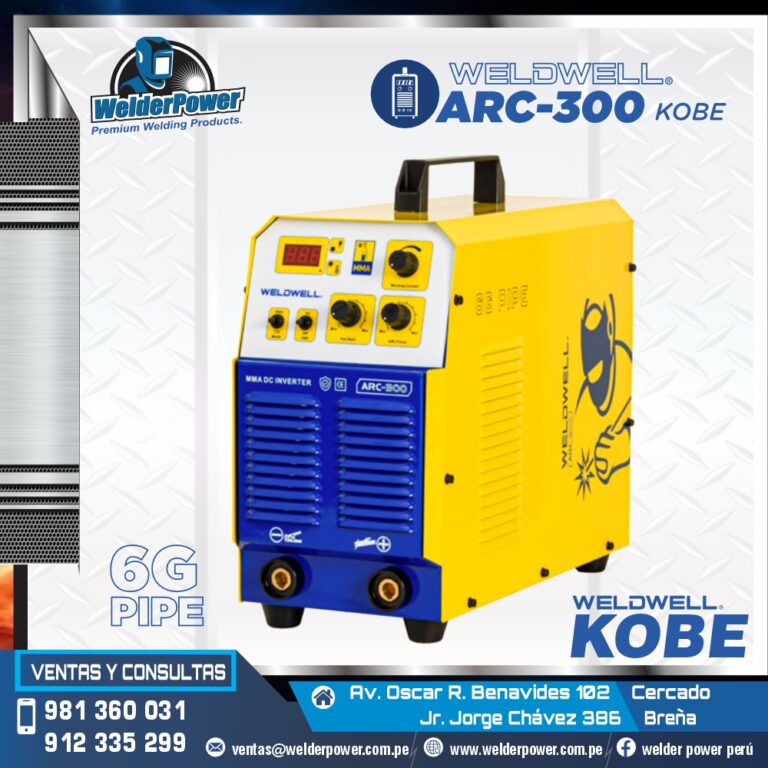 MAQUINA DE SOLDAR ARC-300 KOBE - WELDWELL® - WELDER POWER - Premium welding products.